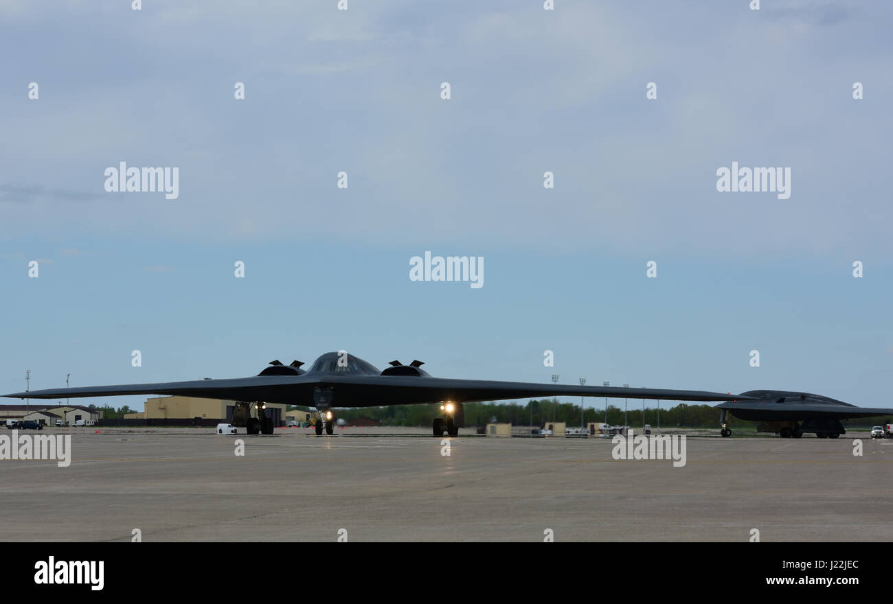 A U.S. Air Force B-2 Spirit stealth bomber, assigned to the 509th and ...