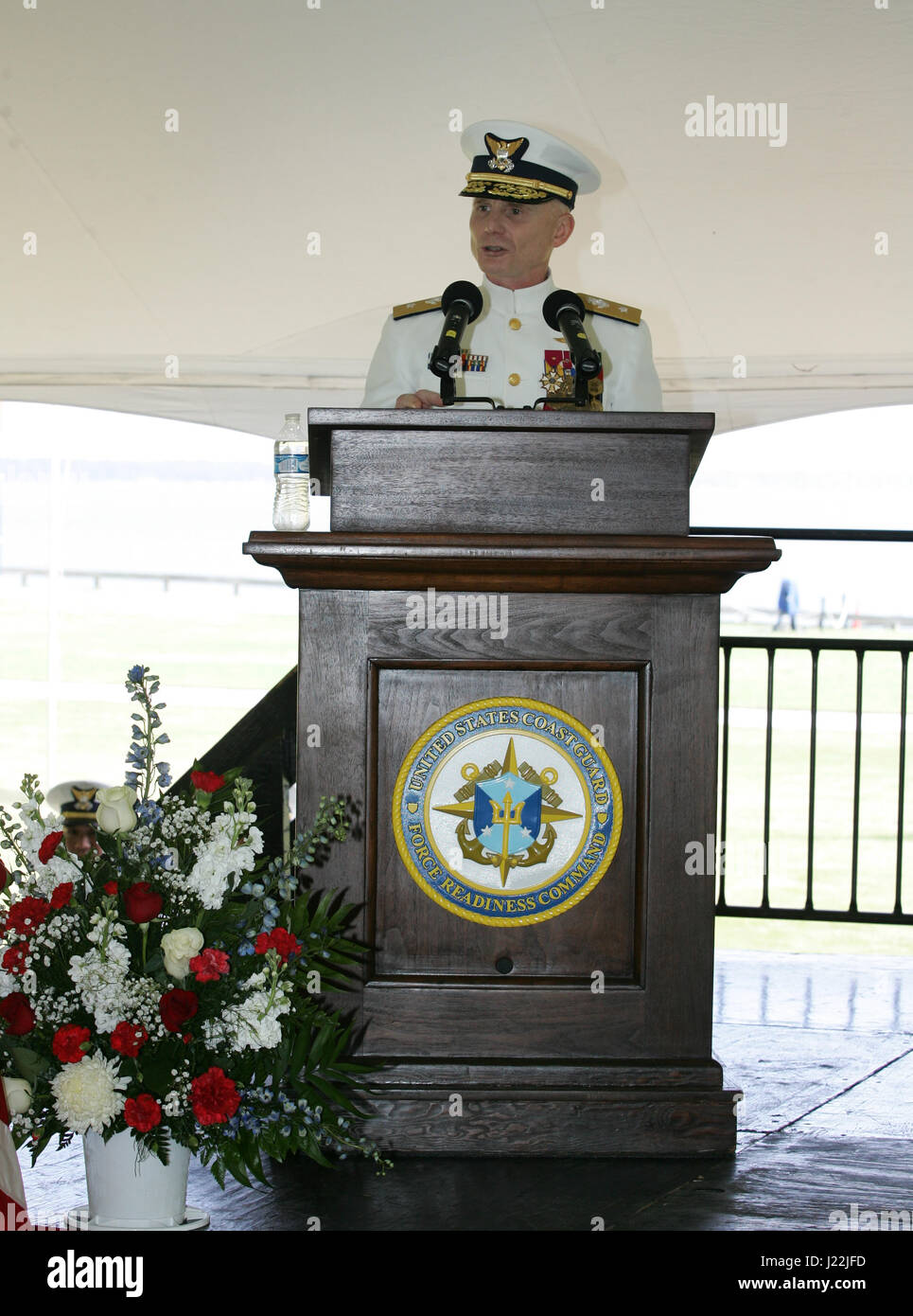 Coast Guard Rear Adm. David Throop, outgoing commander of Coast Guard ...