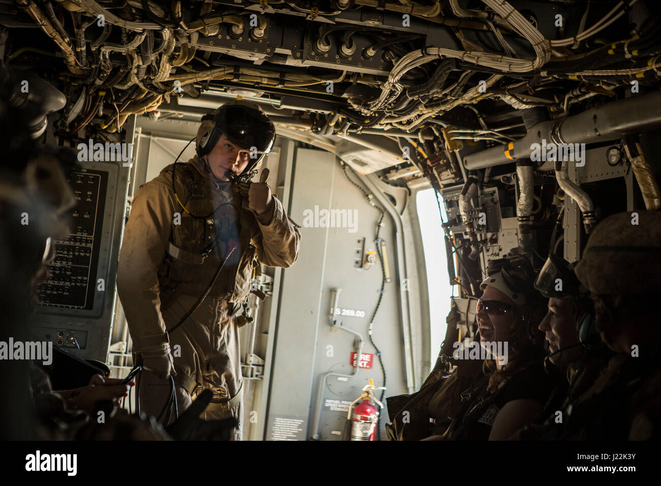 U.S. Marine Corps Sgt. Michael Roderick, crew chief with Marine Medium ...