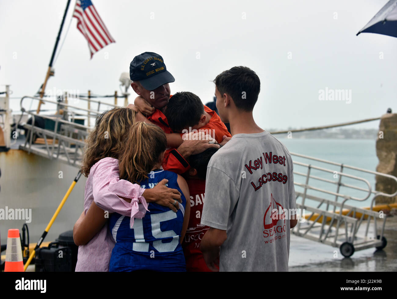 Coast Guard Capt. Craig J. Wieschhorster, commanding officer of the ...