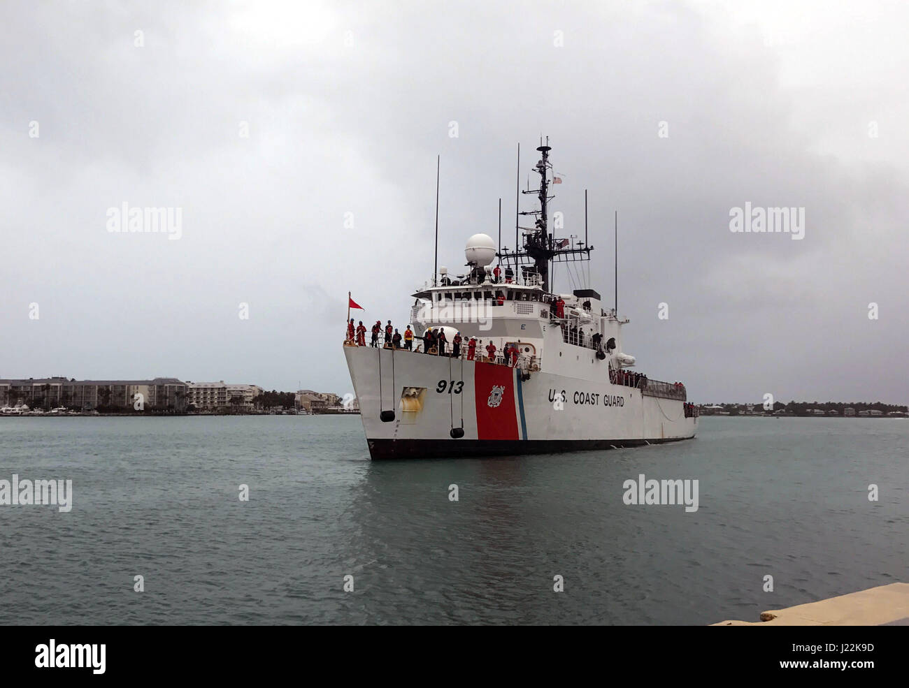The Coast Guard Cutter Mohawk pulls into port April 22, 2017, in Key ...