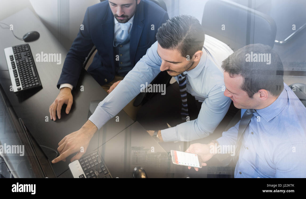 Team business people analyzing numbers hi-res stock photography and ...