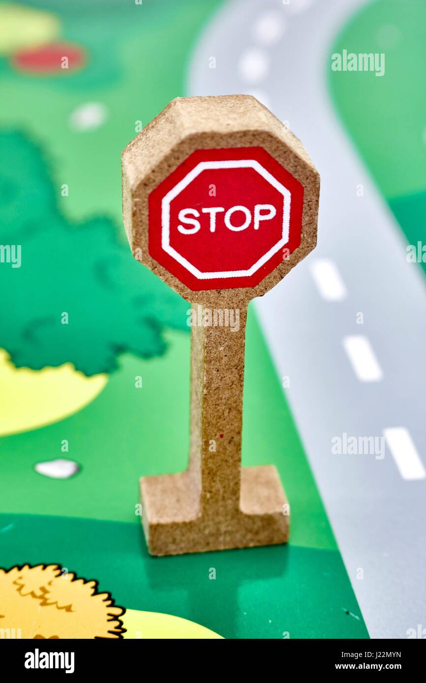 A studio photo of toy road signs Stock Photo - Alamy