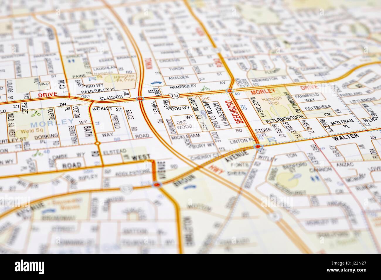 A studio photo of an urban street directory Stock Photo - Alamy