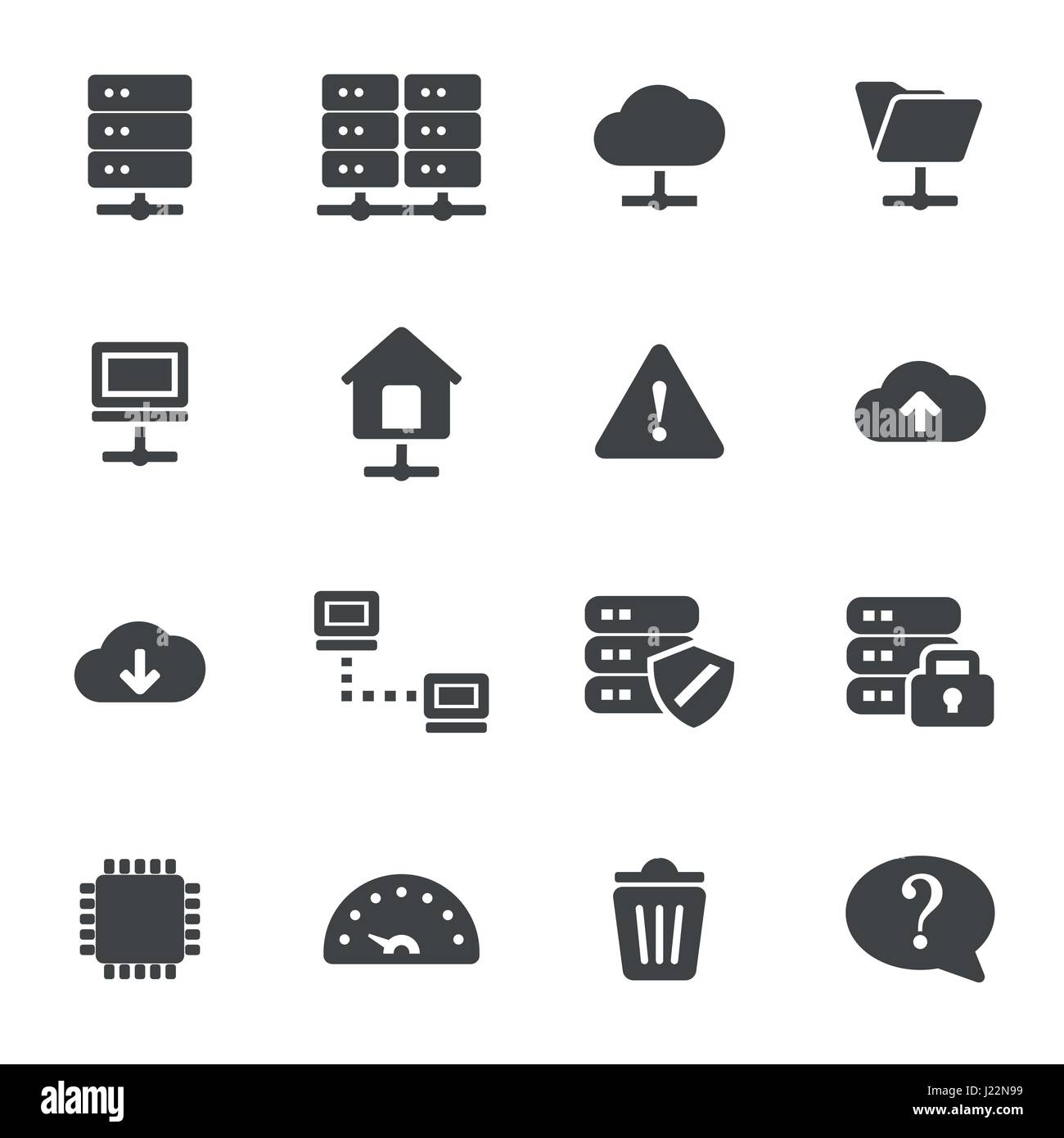 Vector black ftp icons set on white background Stock Vector Image & Art ...