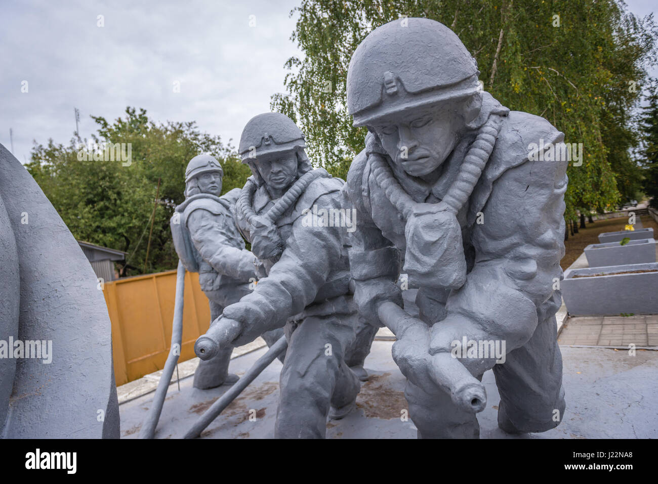 Memorial to the firemen died after accident in Chernobyl Nuclear Power ...