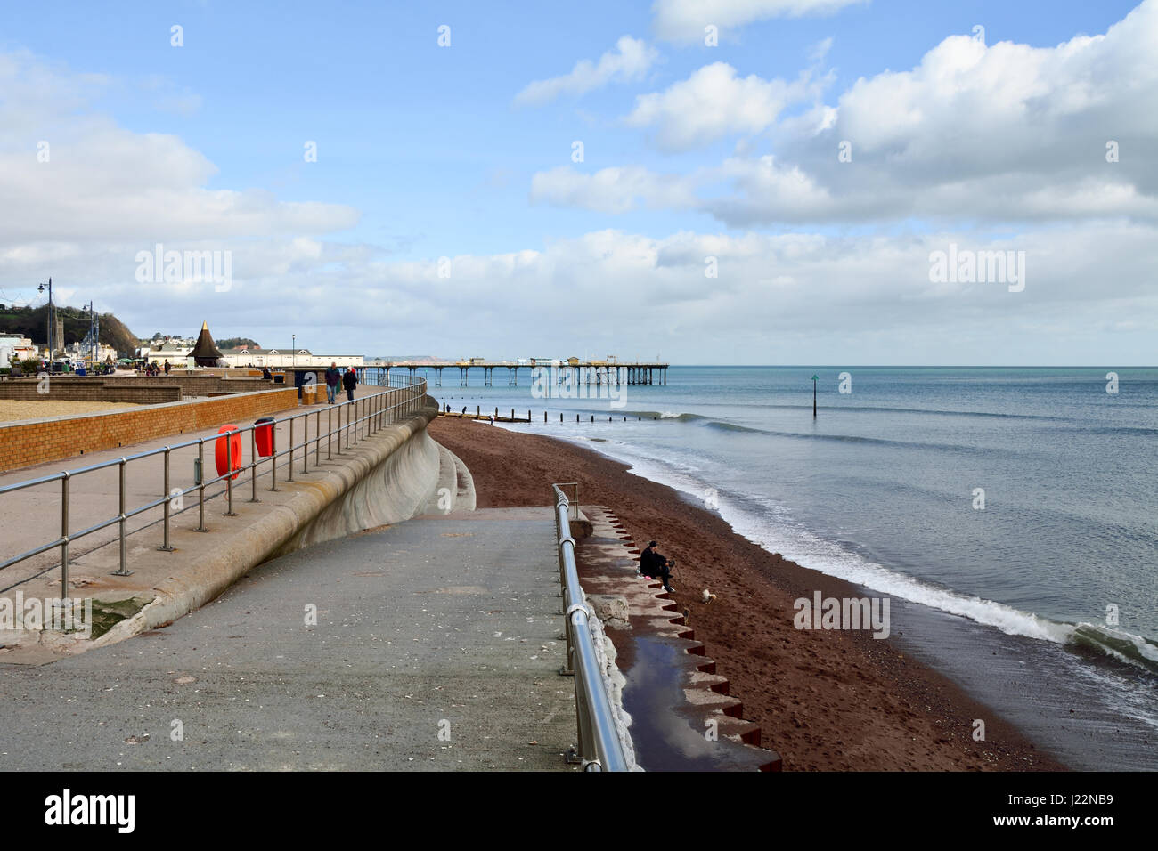 Teignmouth Grand Pier a popular tourist attraction in Teignmouth Devon ...