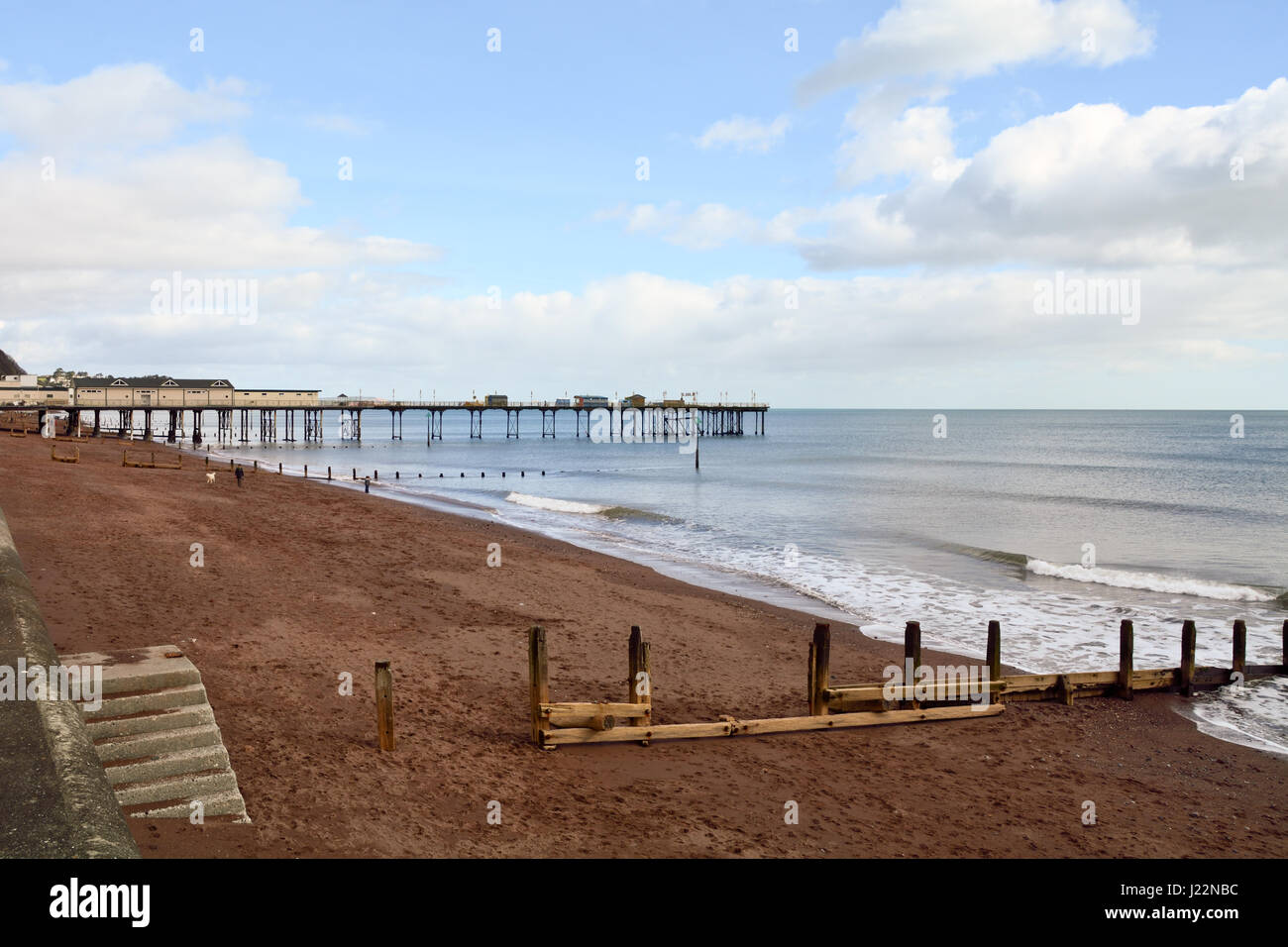 Teignmouth Grand Pier a popular tourist attraction in Teignmouth Devon ...