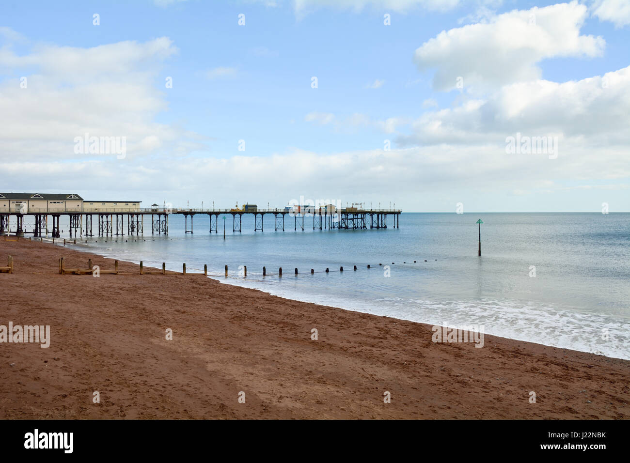 Teignmouth Grand Pier a popular tourist attraction in Teignmouth Devon ...
