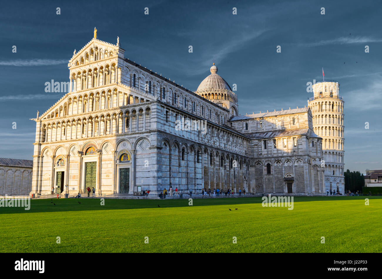 Leaning Tower of Pisa at sunset Stock Photo - Alamy