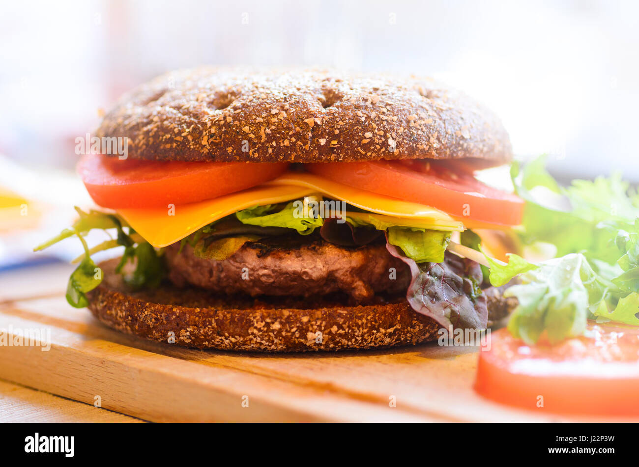 DIY beef burger Stock Photo - Alamy