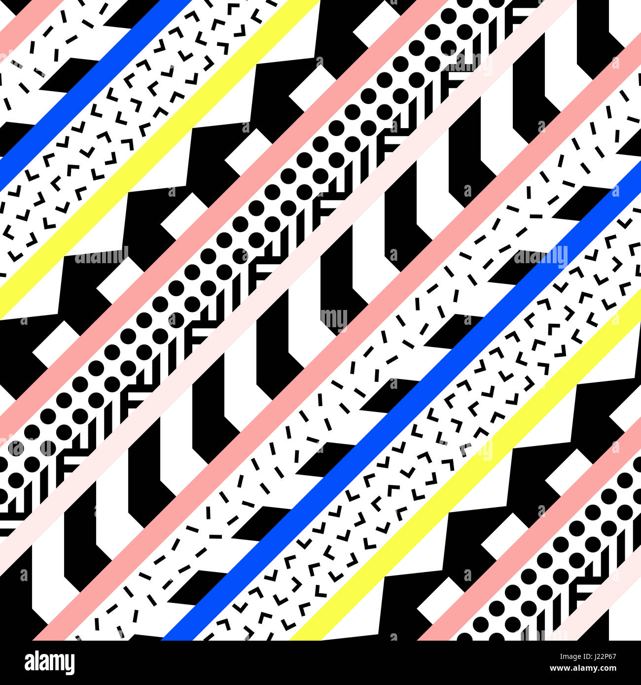 Retro color tribal seamless pattern. Fancy abstract geometric art print ...