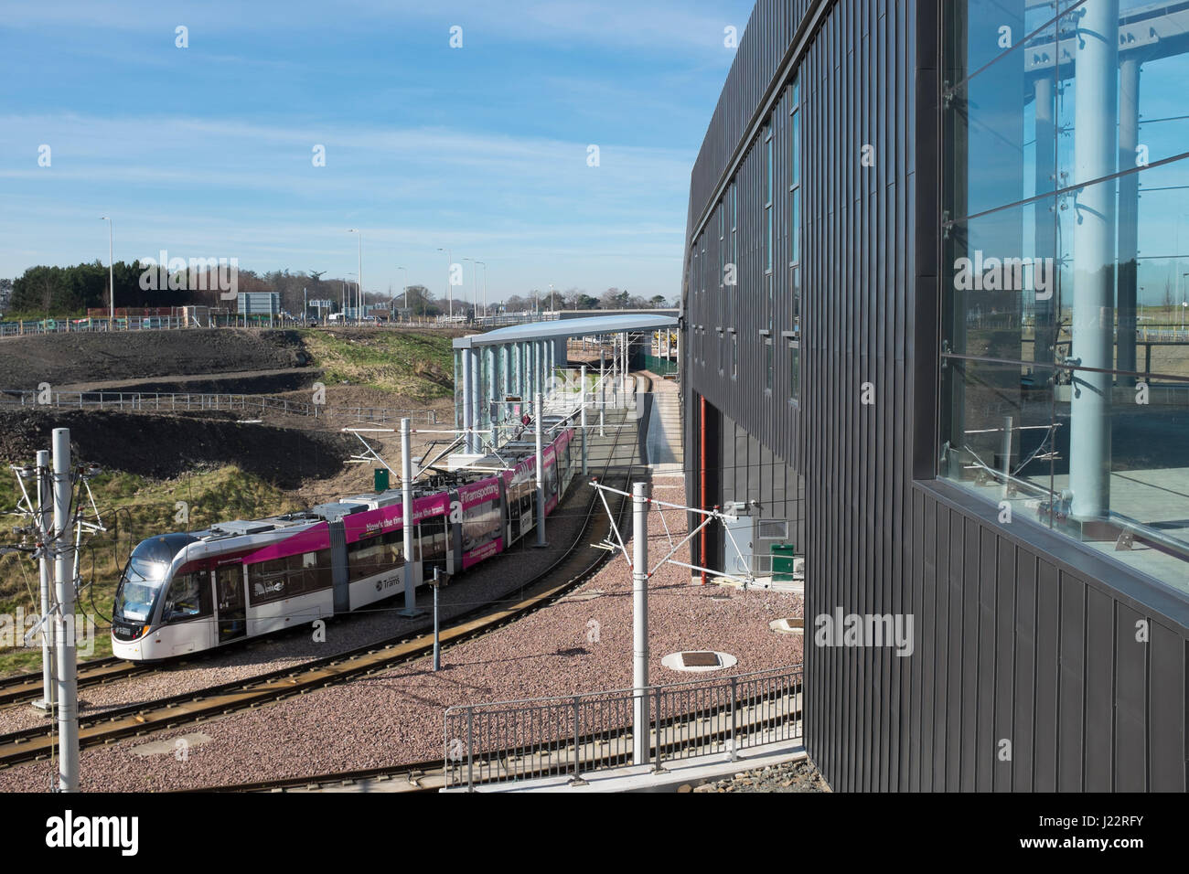 Edinburgh tram tracks hi-res stock photography and images - Alamy