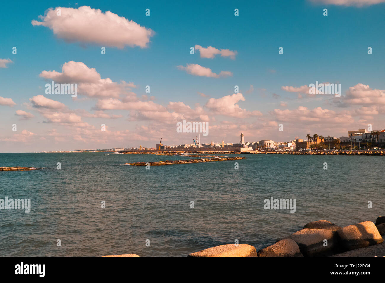 Seafront of Bari city Stock Photo - Alamy