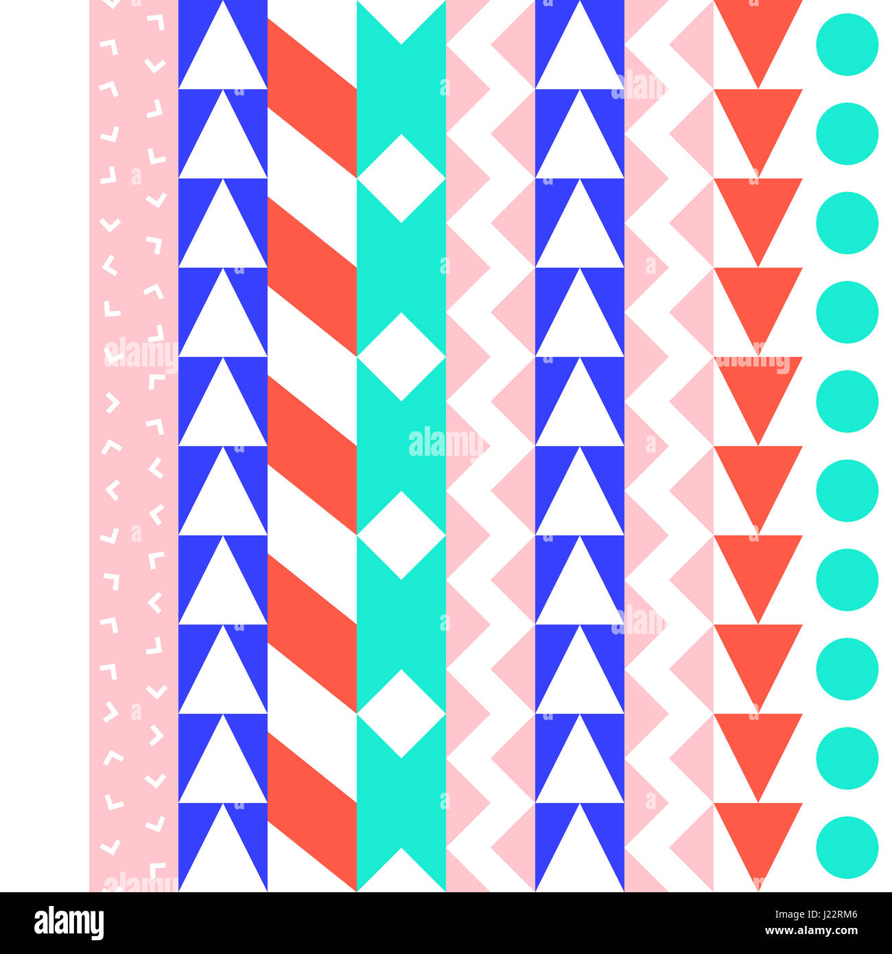 Retro color tribal seamless pattern. Fancy abstract geometric art print ...