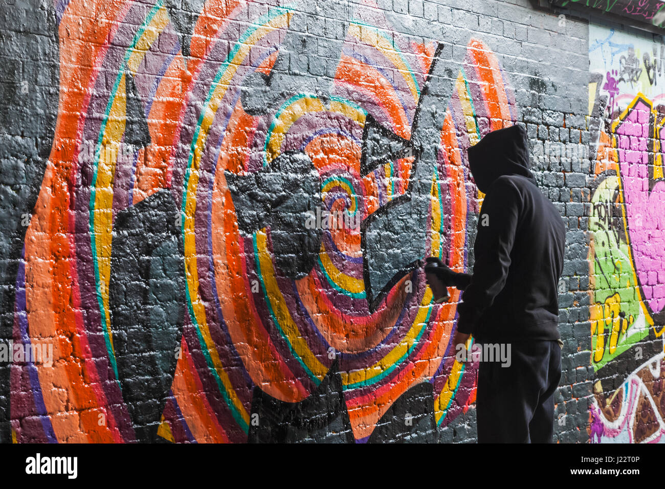 England, London, Lambeth, Waterloo, Leake Street, Graffiti and Wall Art ...