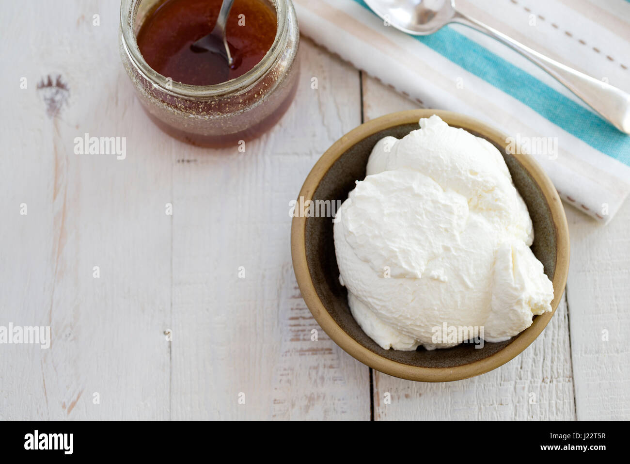 Thick Greek style yoghurt Stock Photo - Alamy