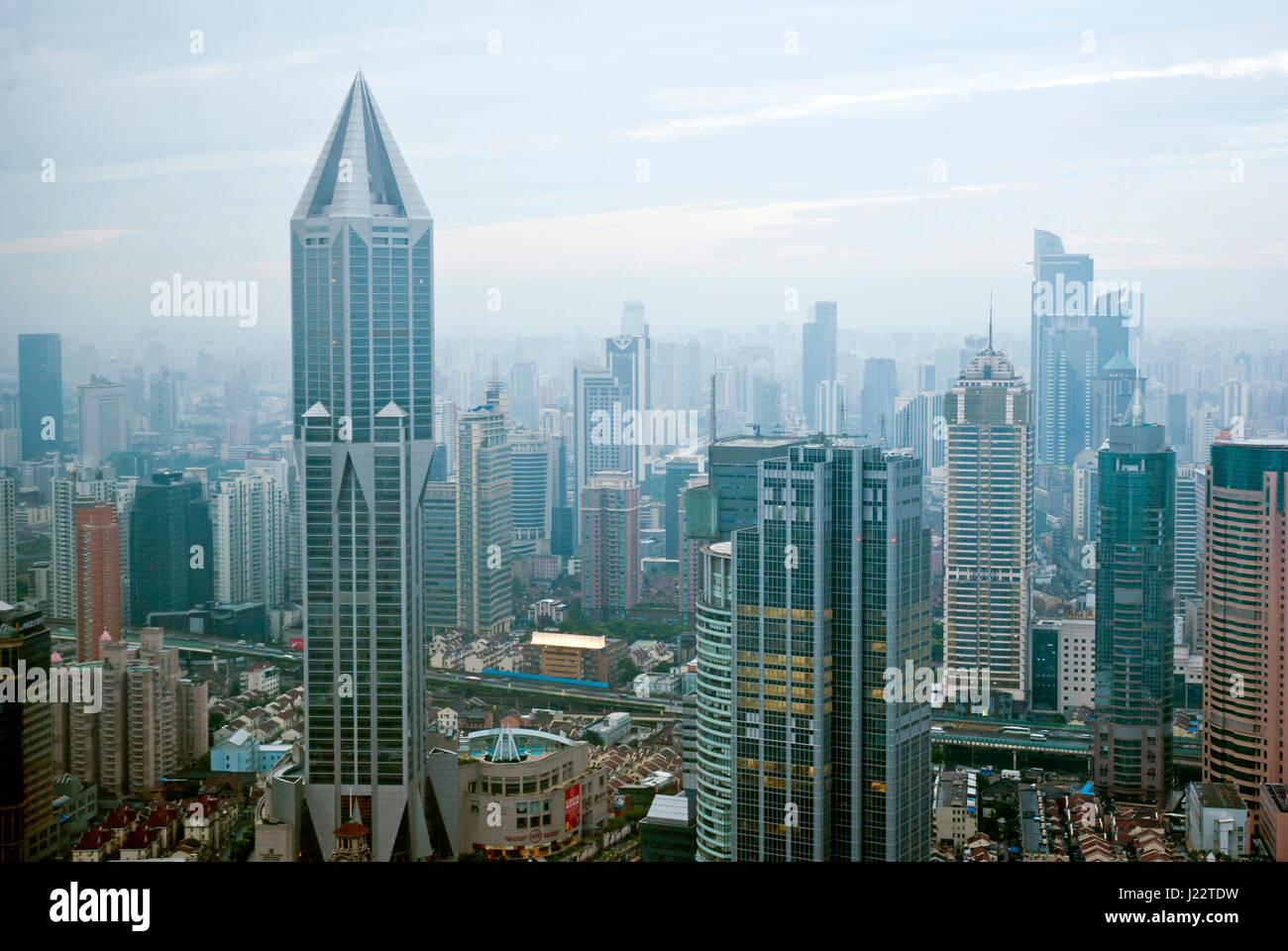 Aerial view of Shanghai Stock Photo - Alamy
