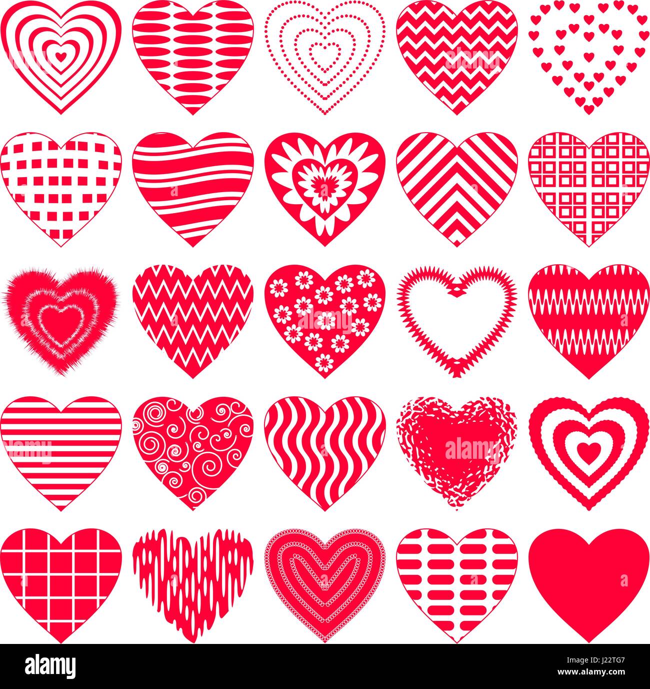 Set stylized heart symbol Stock Vector Images - Alamy