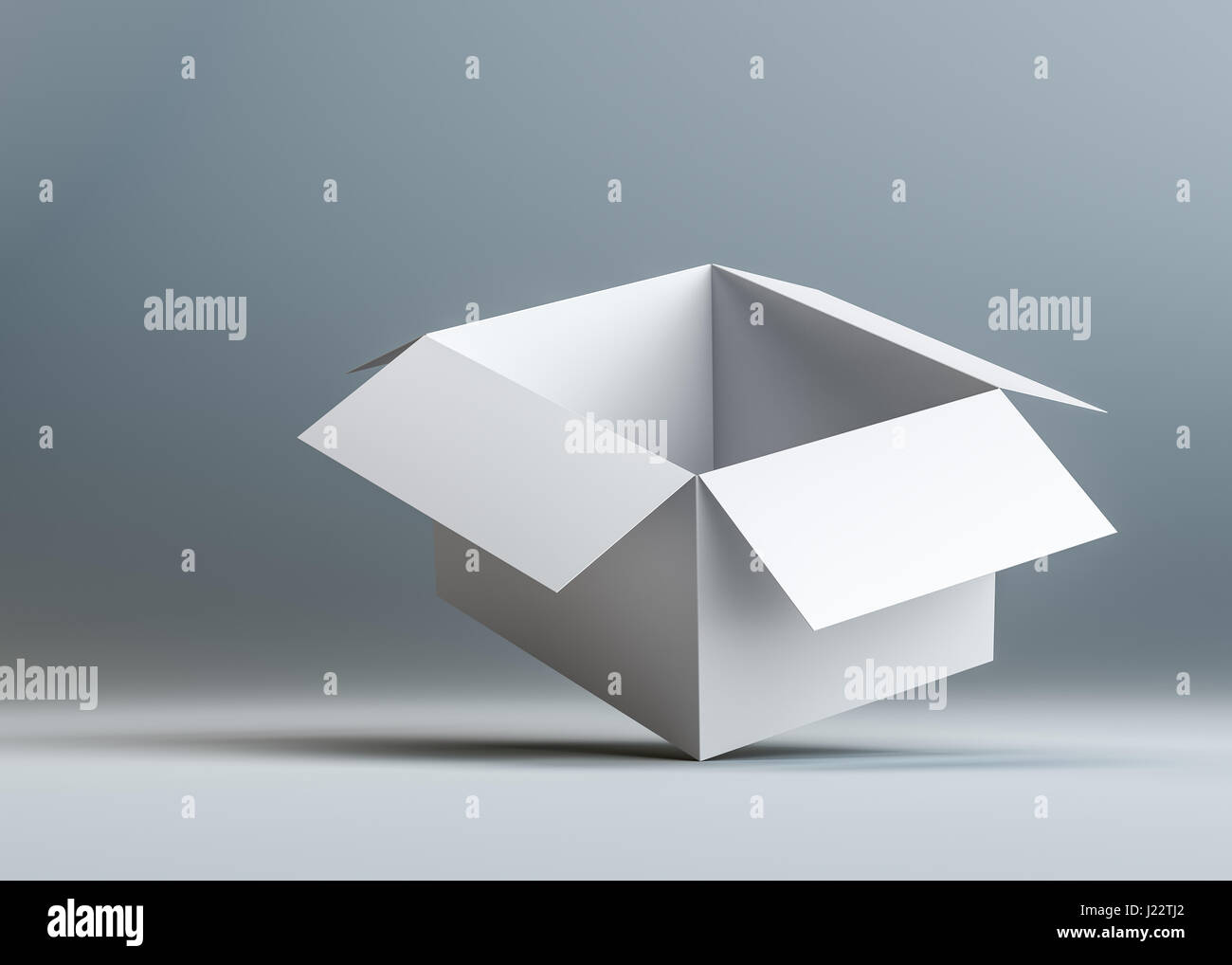 White open blank cardboard box Stock Photo - Alamy