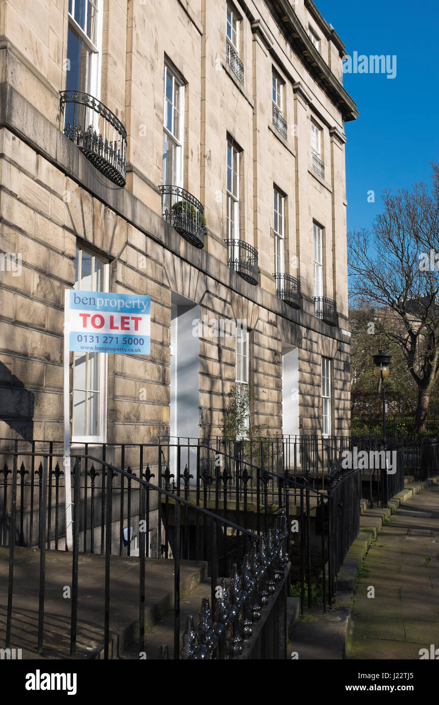 Edinburgh to let sign hi-res stock photography and images - Alamy