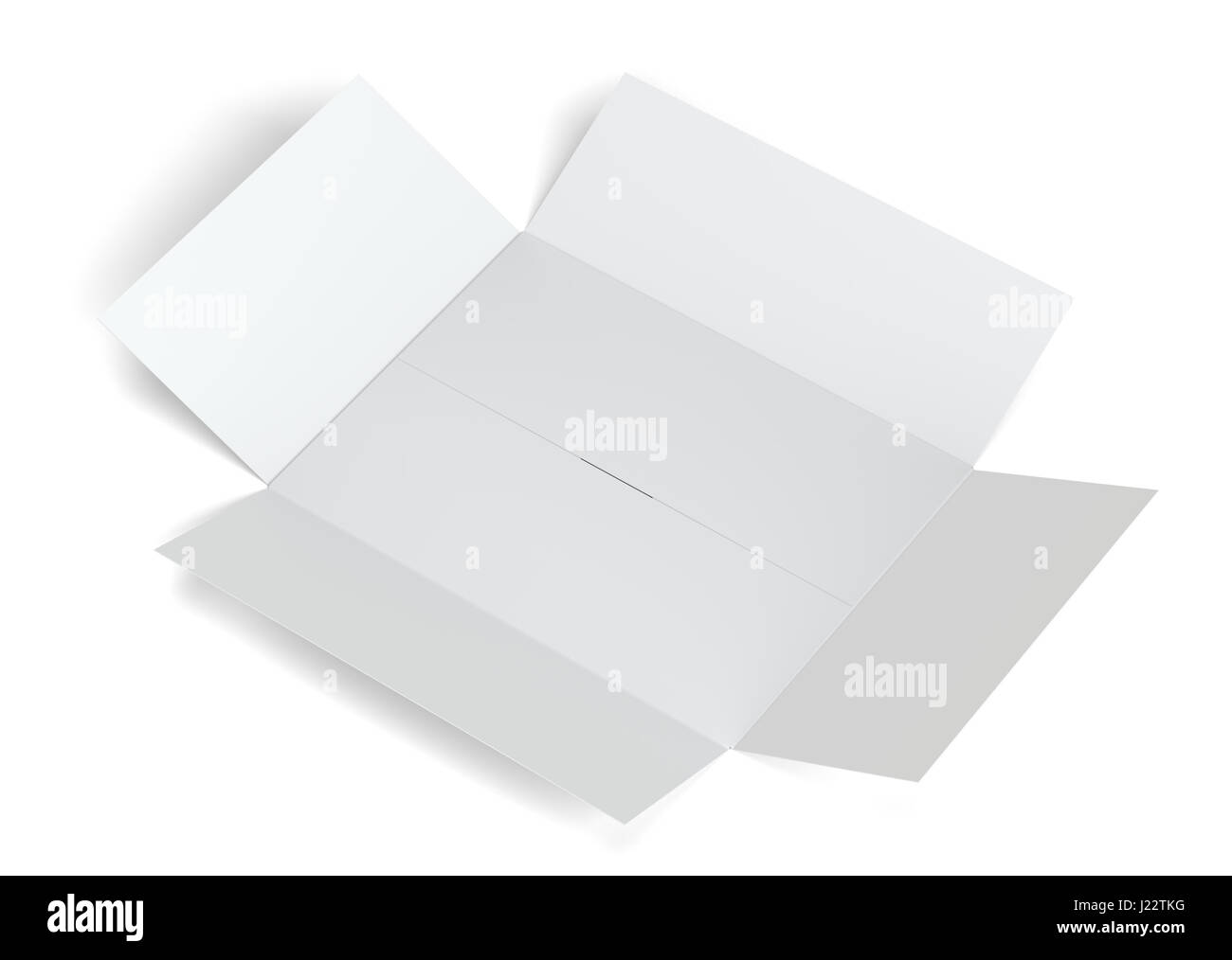 White open blank cardboard box. Isolated Stock Photo - Alamy
