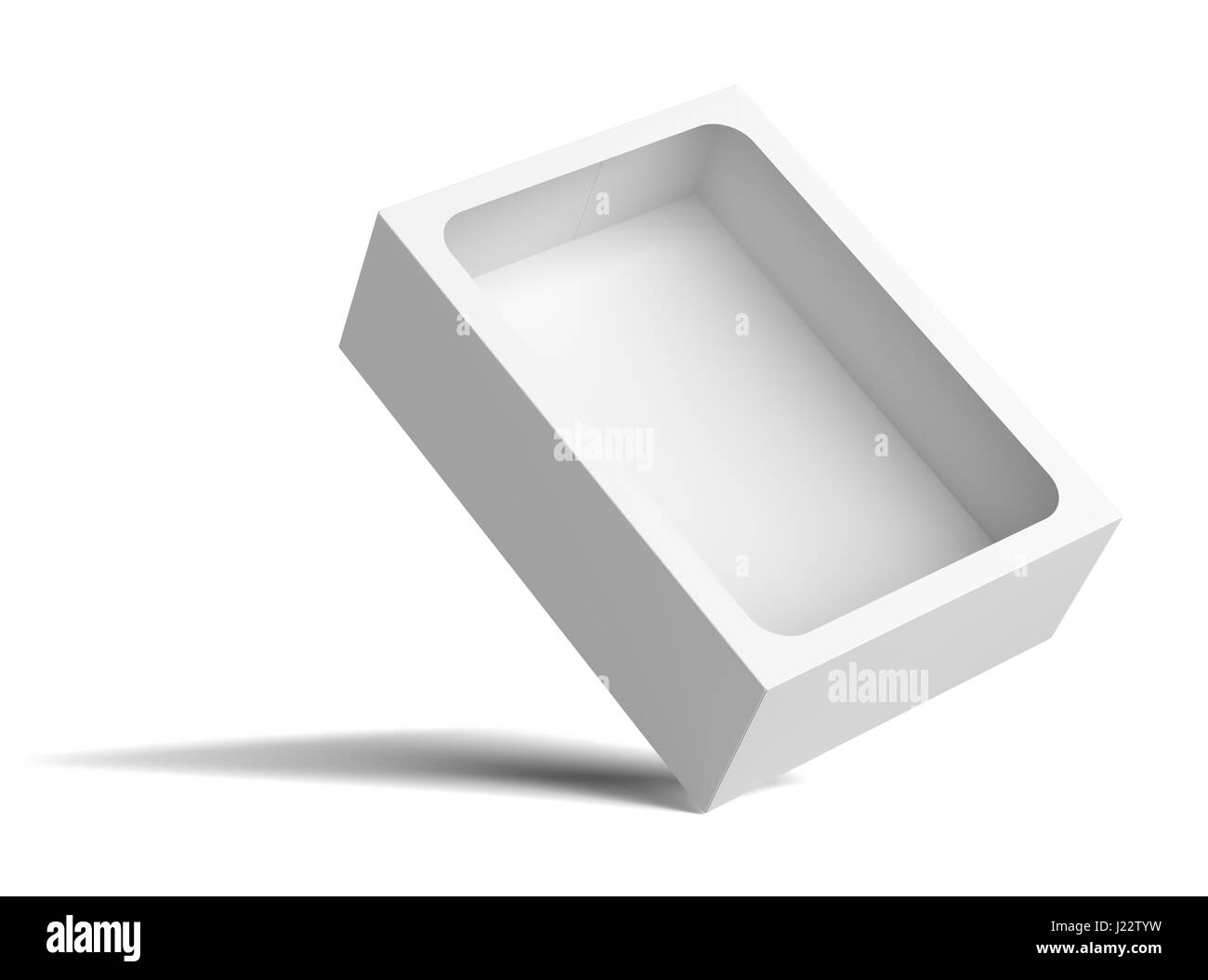 White empty packing cardboard box Stock Photo - Alamy