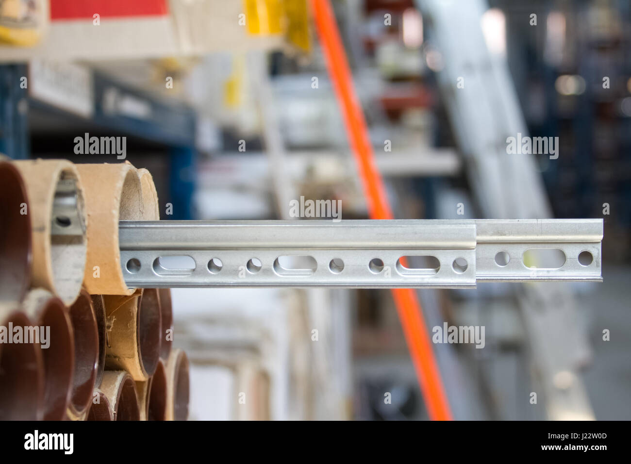 Bent metal profile channel. Furniture fittings Stock Photo - Alamy