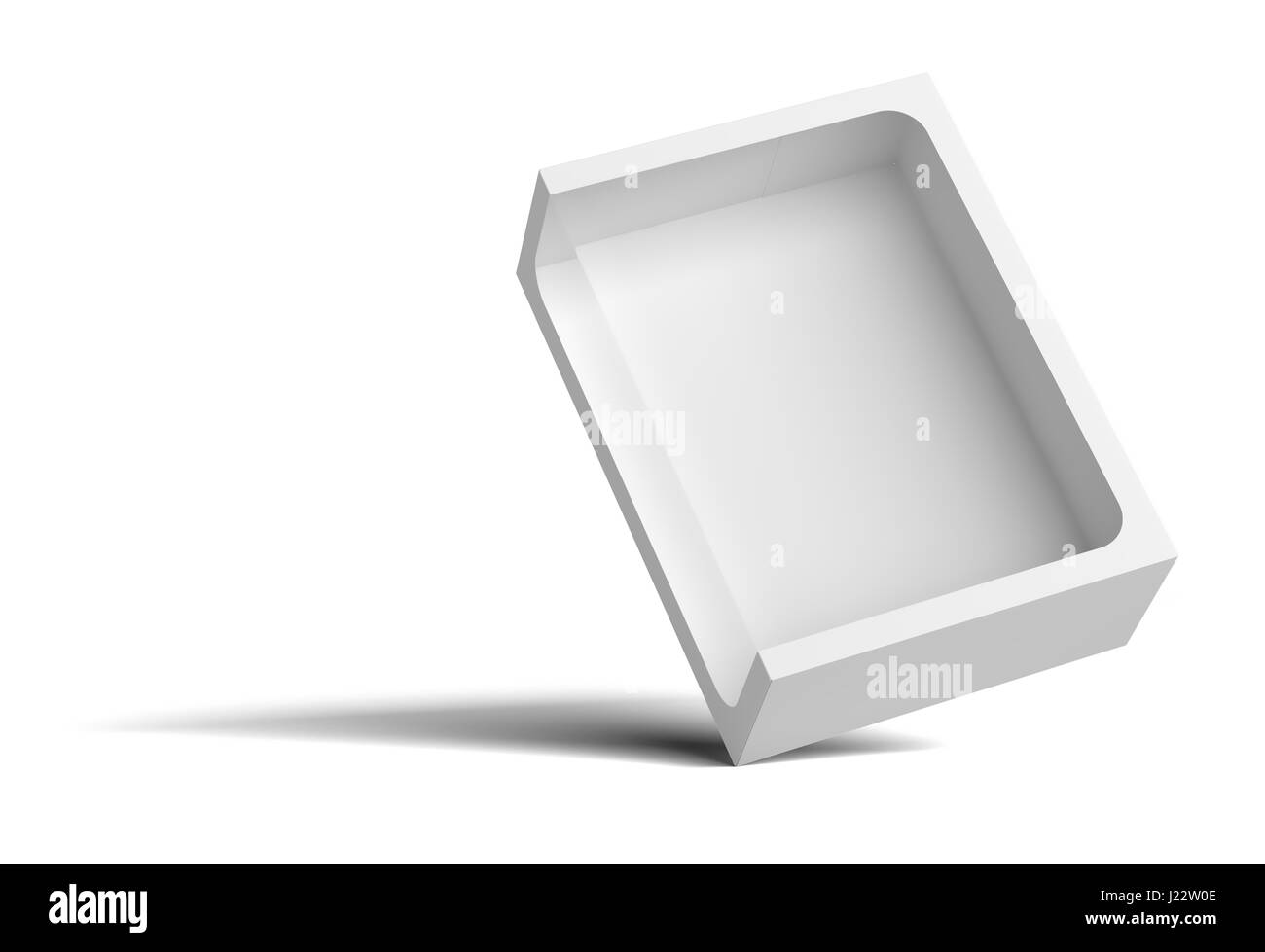 White empty packing cardboard box Stock Photo - Alamy