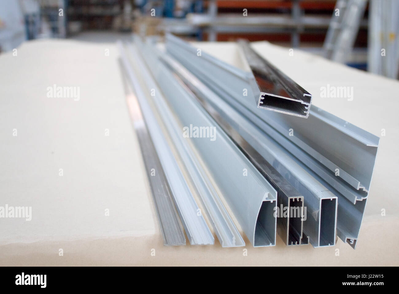 Bent metal profile channel. Furniture fittings Stock Photo - Alamy