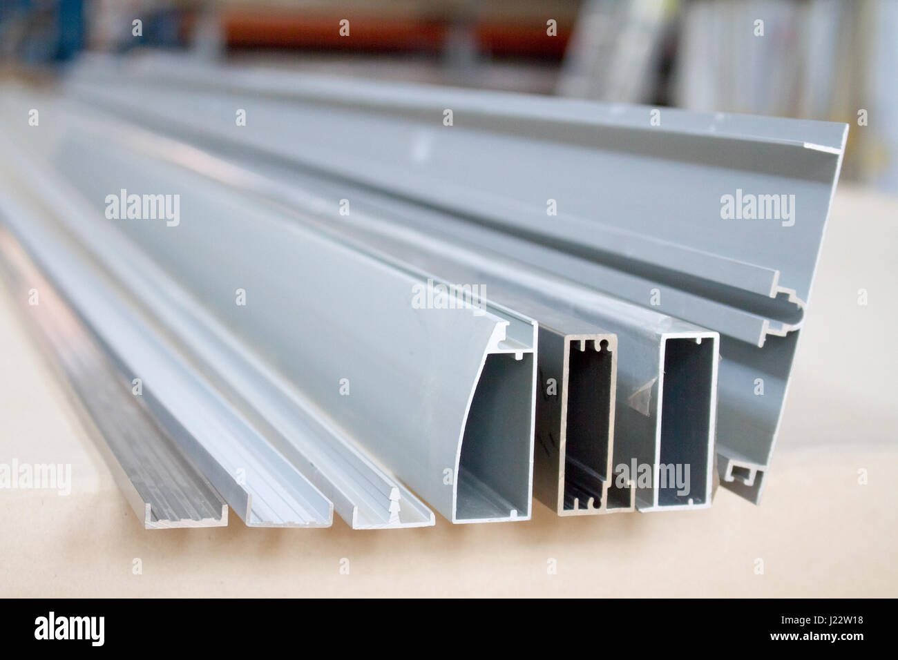Bent metal profile channel. Furniture fittings Stock Photo - Alamy