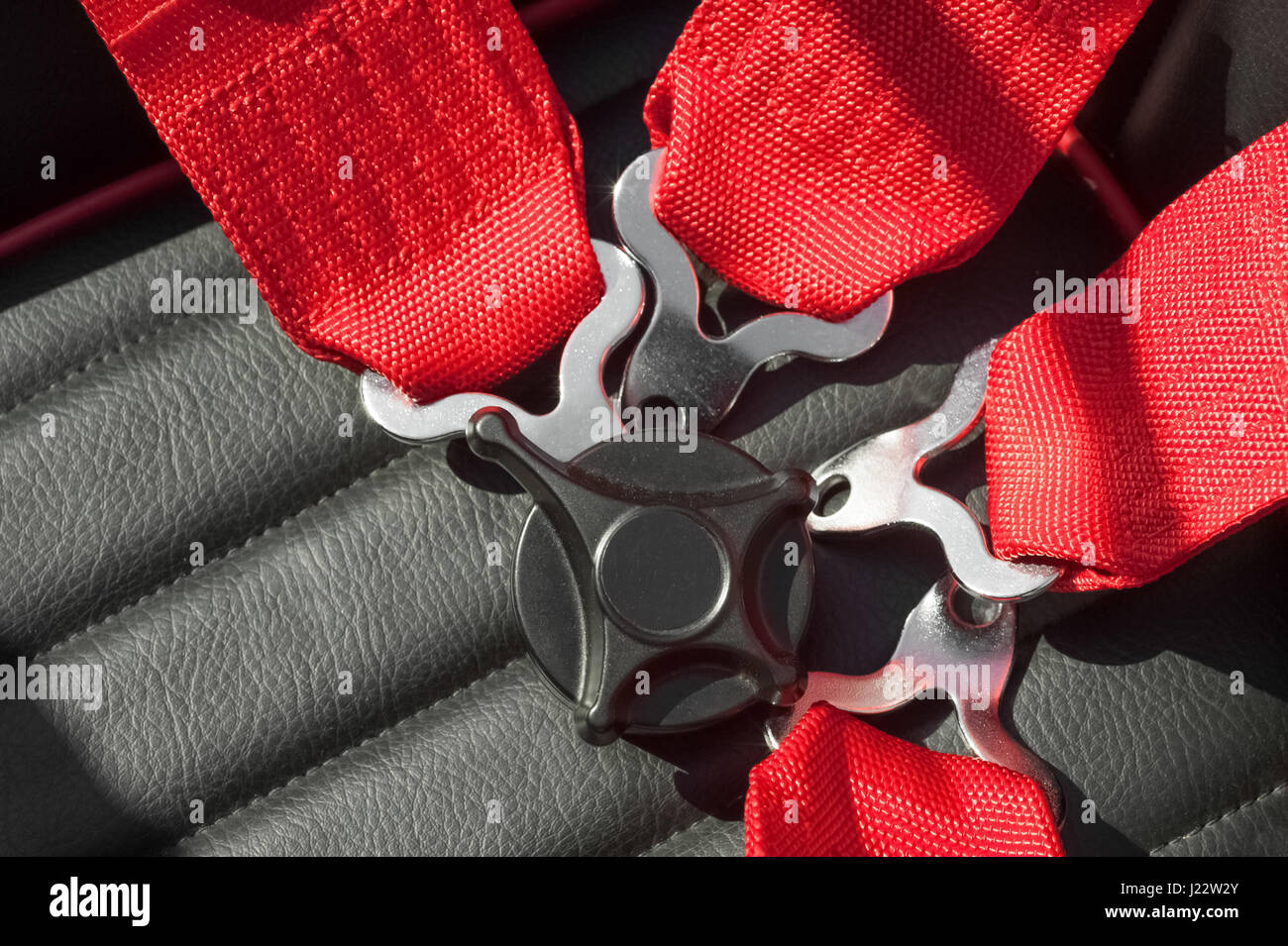 sportscar multi-point safety belt harness Stock Photo - Alamy