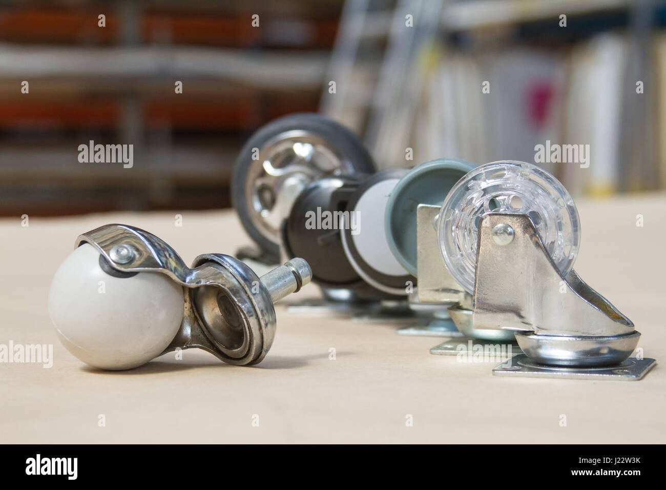 Wheel for sofa and tables. Roller for furniture Stock Photo - Alamy