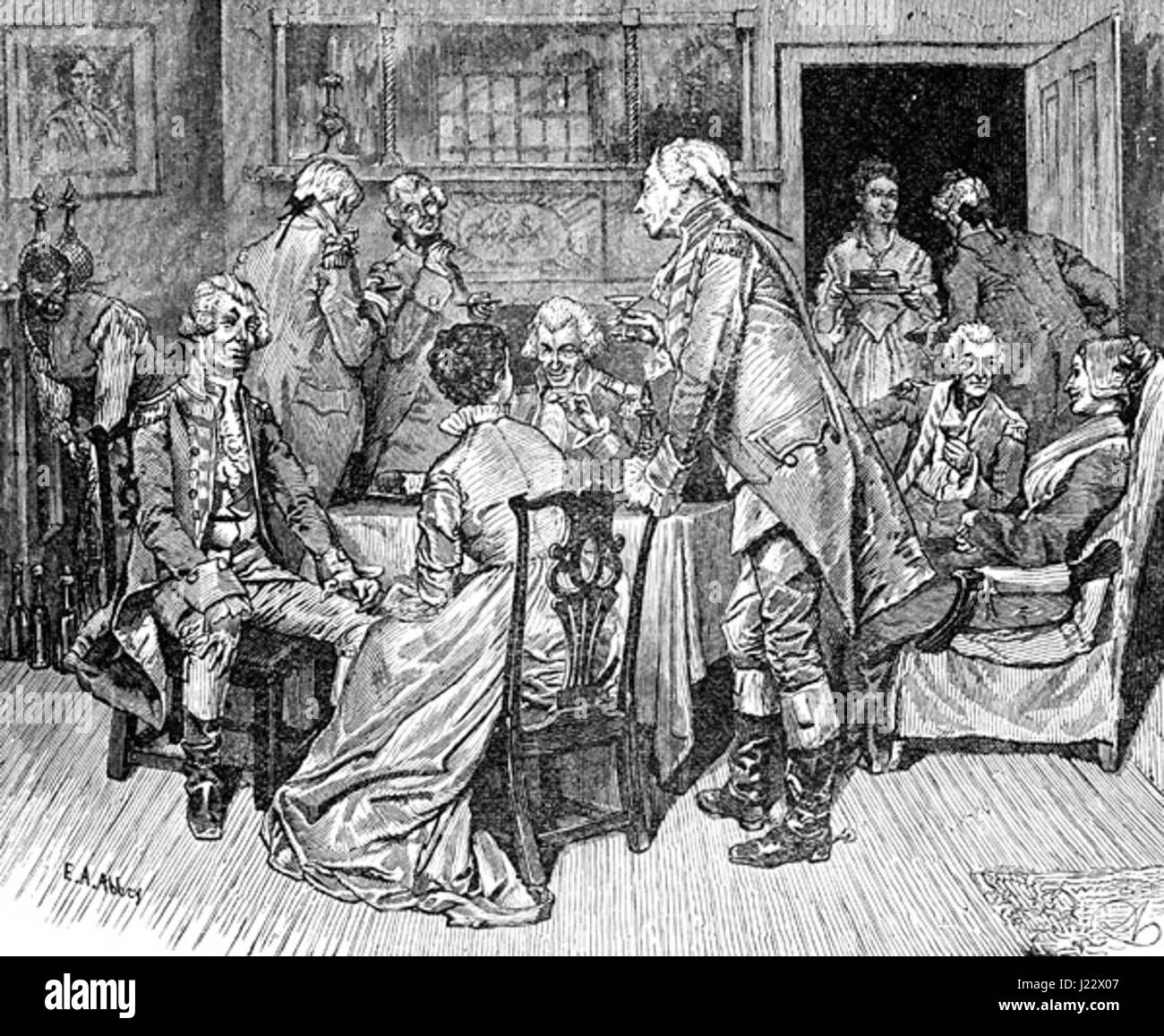 COLONIAL WOMEN: MRS. MURRAY ENTERTAINING GENERAL HOWE Stock Photo - Alamy