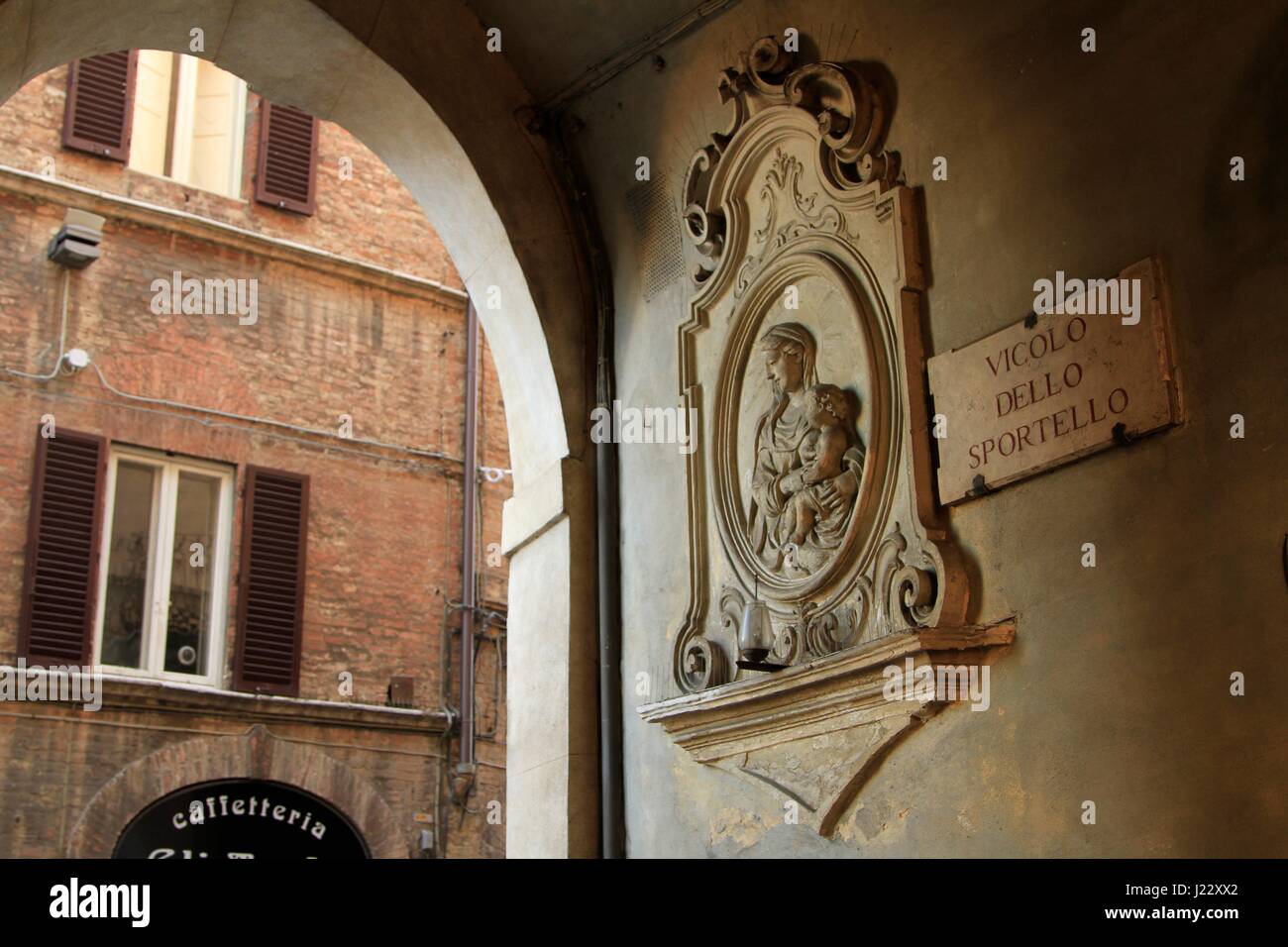 Street Signs in Siena, Italy Stock Photo - Alamy