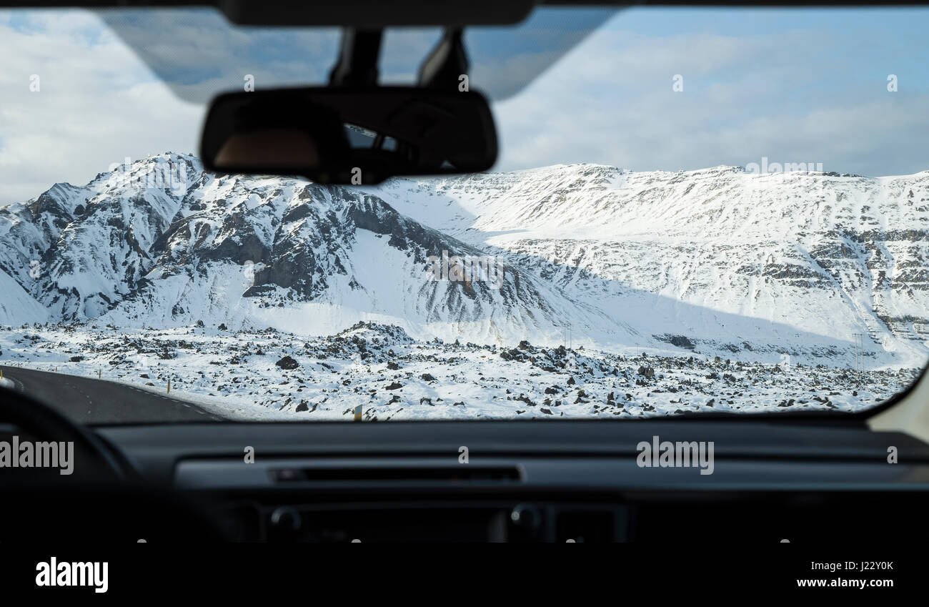Iceland landscape snow capped mountain hi-res stock photography and ...