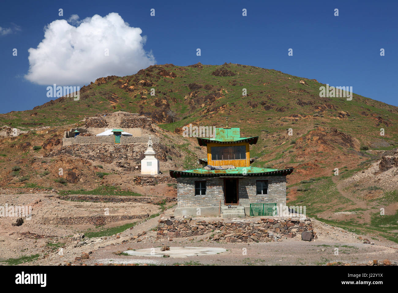 Stupa ongi monastery ruins hi-res stock photography and images - Alamy