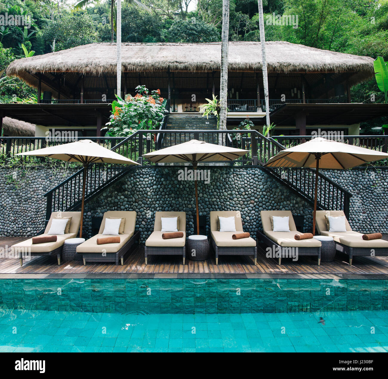 Indonesia, Bali, tropical swimming pool Stock Photo - Alamy