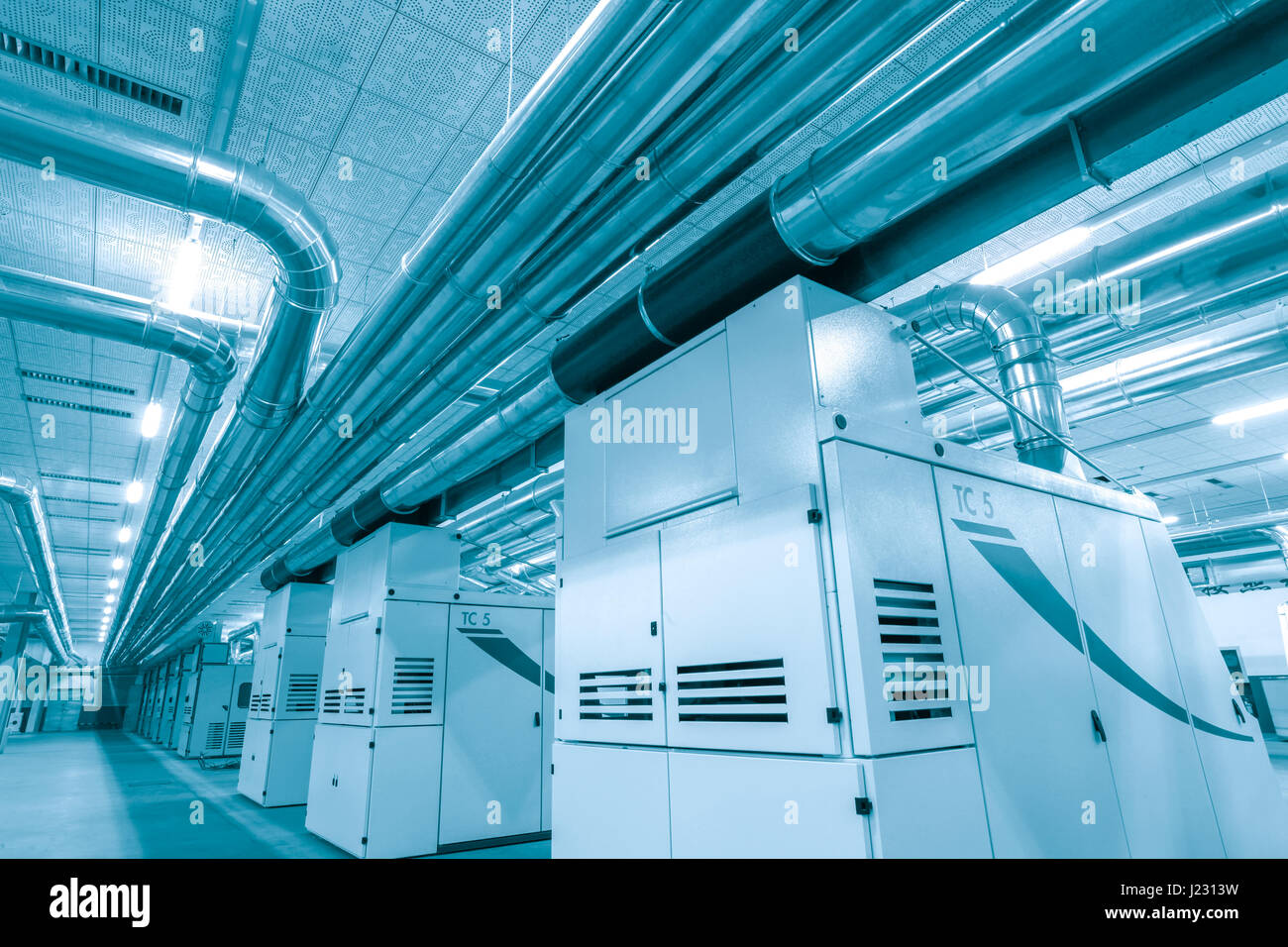 The spinning mill workshop equipment Stock Photo - Alamy