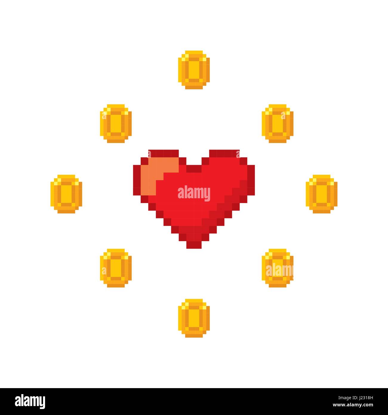 pixelated video game icons Stock Vector Image & Art - Alamy