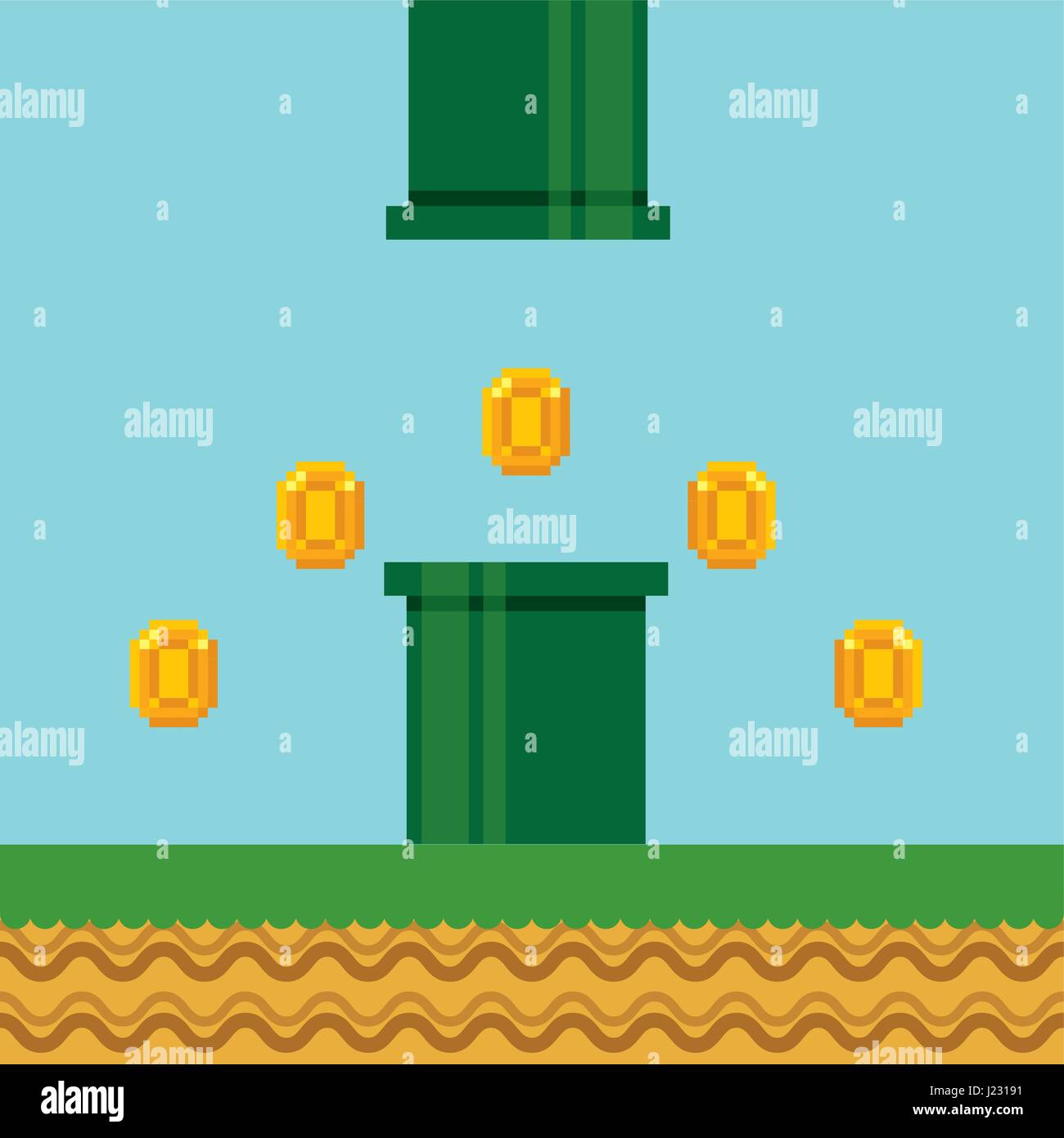 pixelated video game icons Stock Vector Image & Art - Alamy