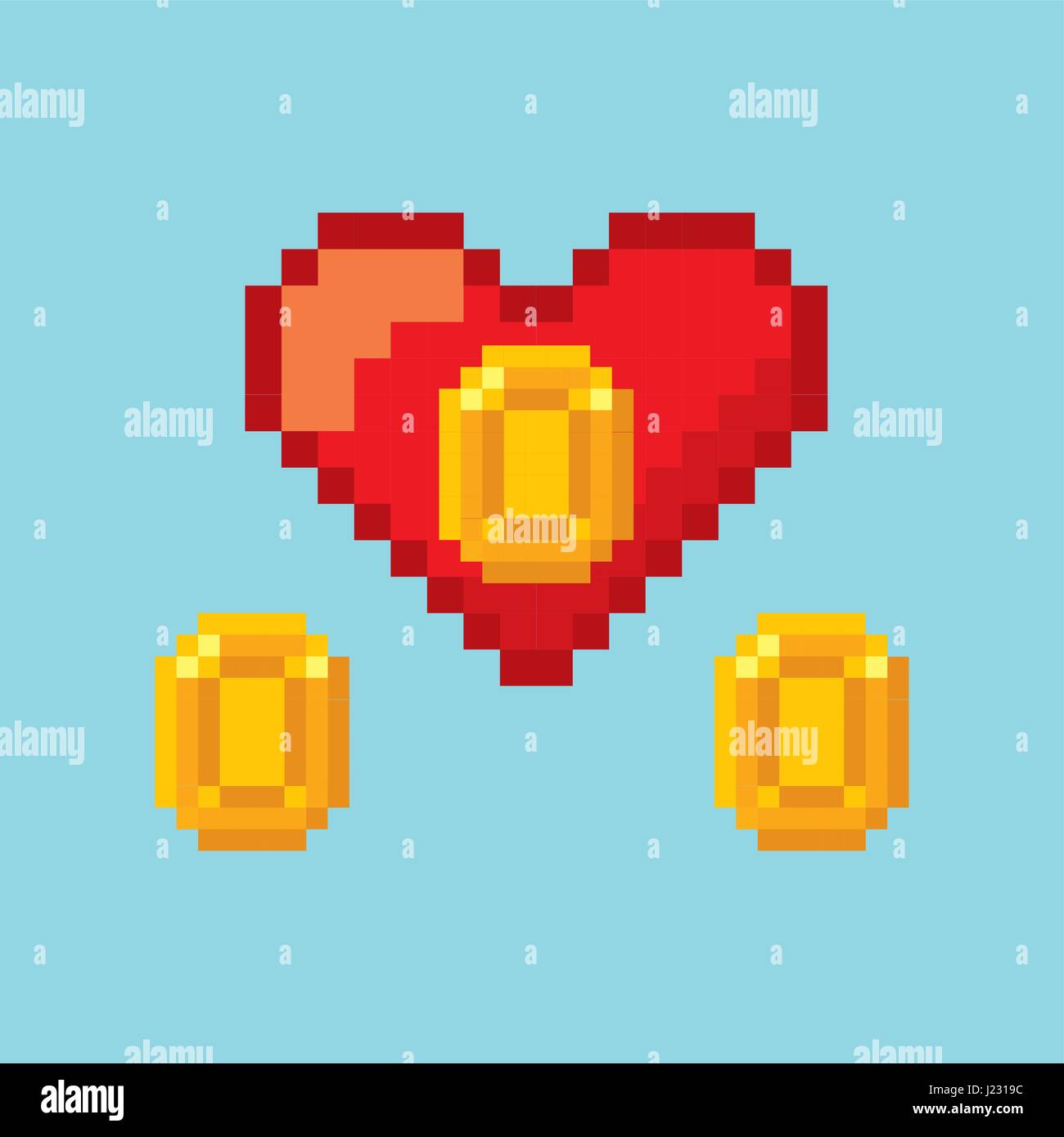 pixelated video game icons Stock Vector Image & Art - Alamy