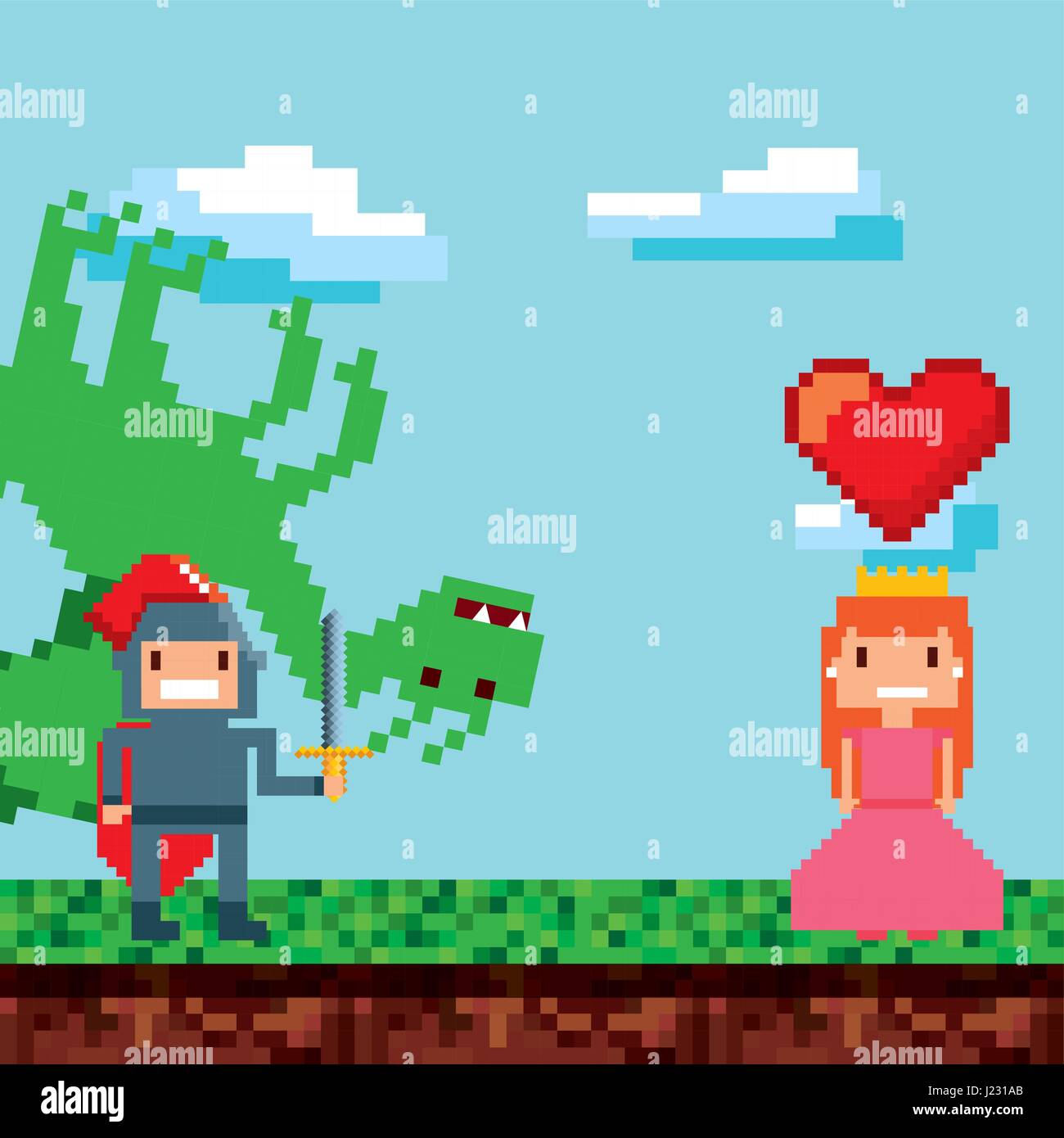 pixelated video game icons Stock Vector Image & Art - Alamy