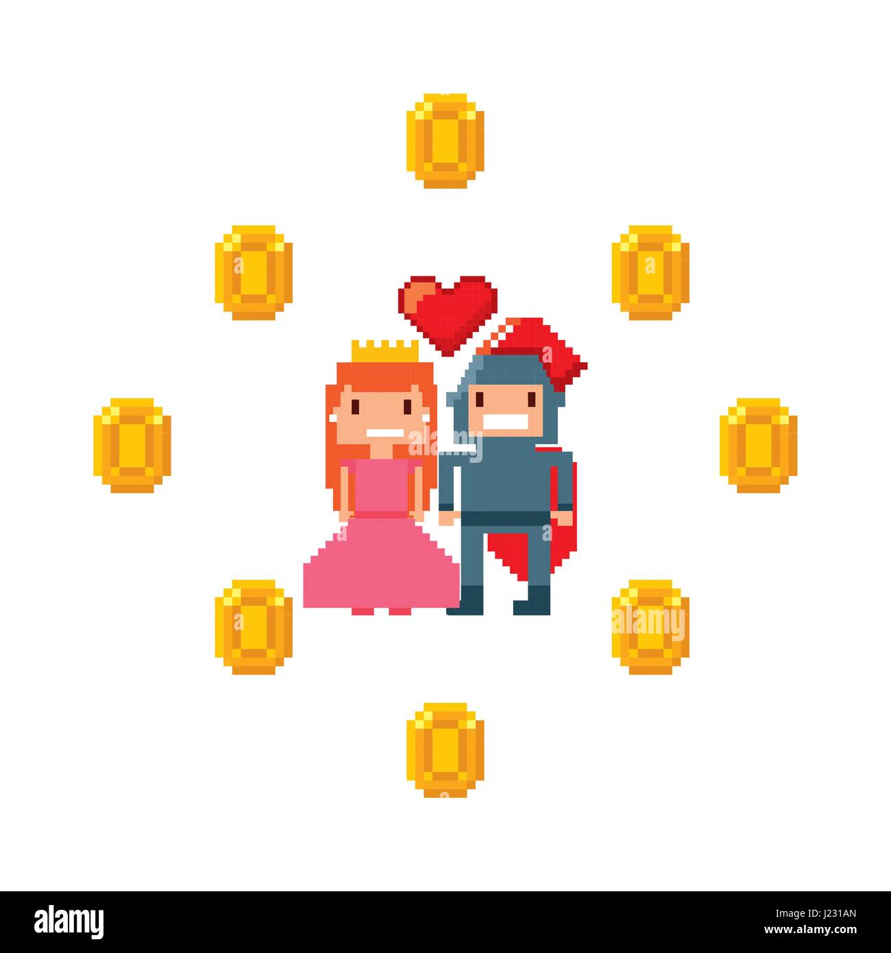 pixelated video game icons Stock Vector Image & Art - Alamy