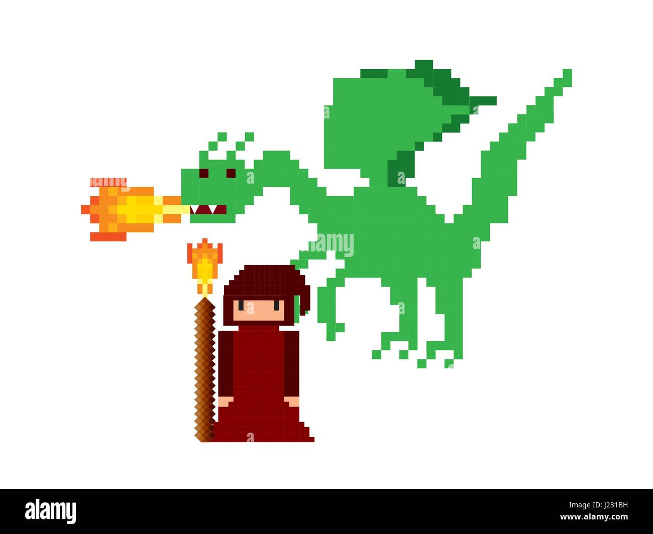 Pixelated Video Game Cut Out Stock Images & Pictures - Alamy