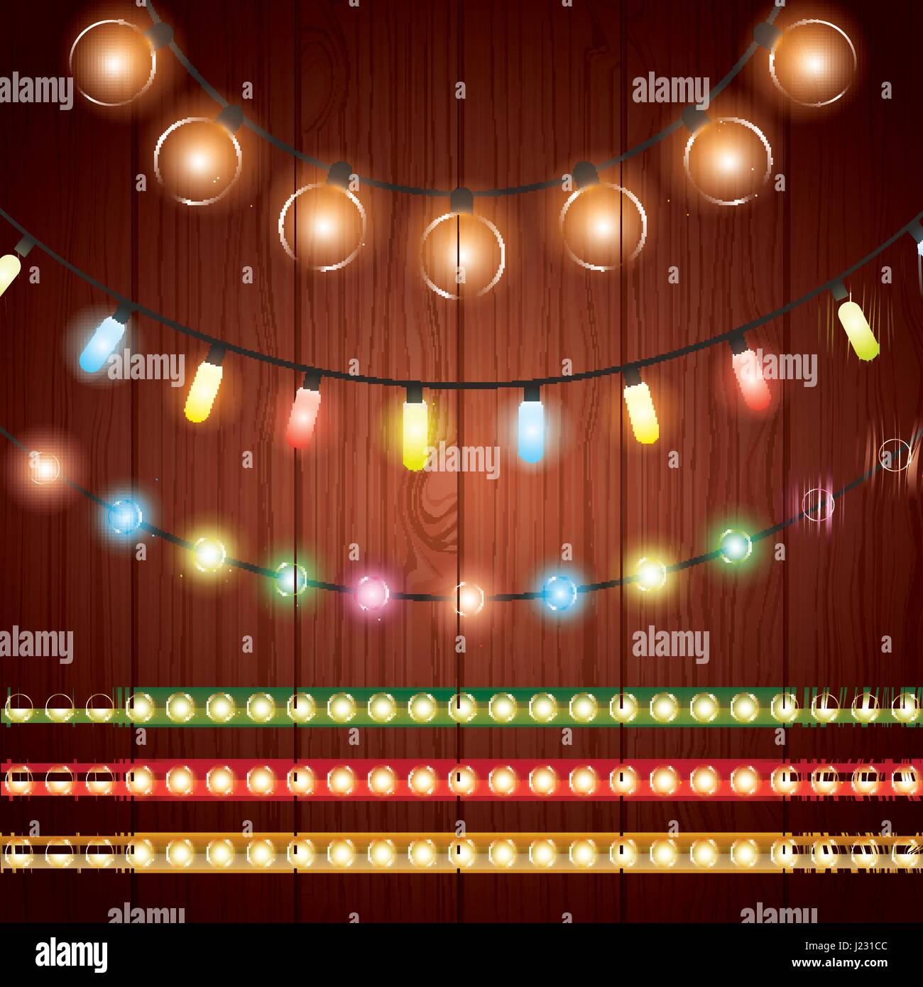 installation of Christmas lights decoration Stock Vector Image & Art ...