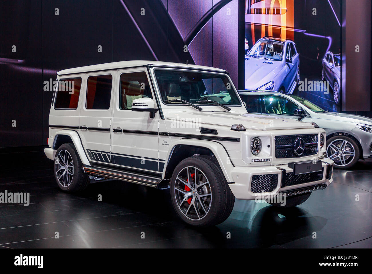 FRANKFURT, GERMANY - 23 SEPTEMBER, 2015:Mercedes Benz G63 AMG (W463 ...