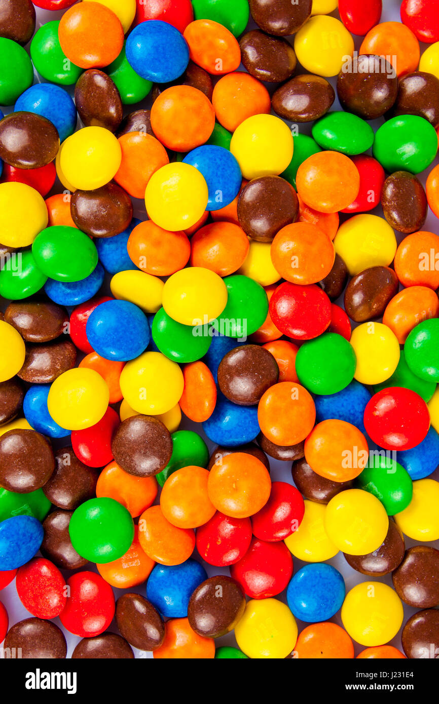 Candy background. Multi colored candy Stock Photo - Alamy