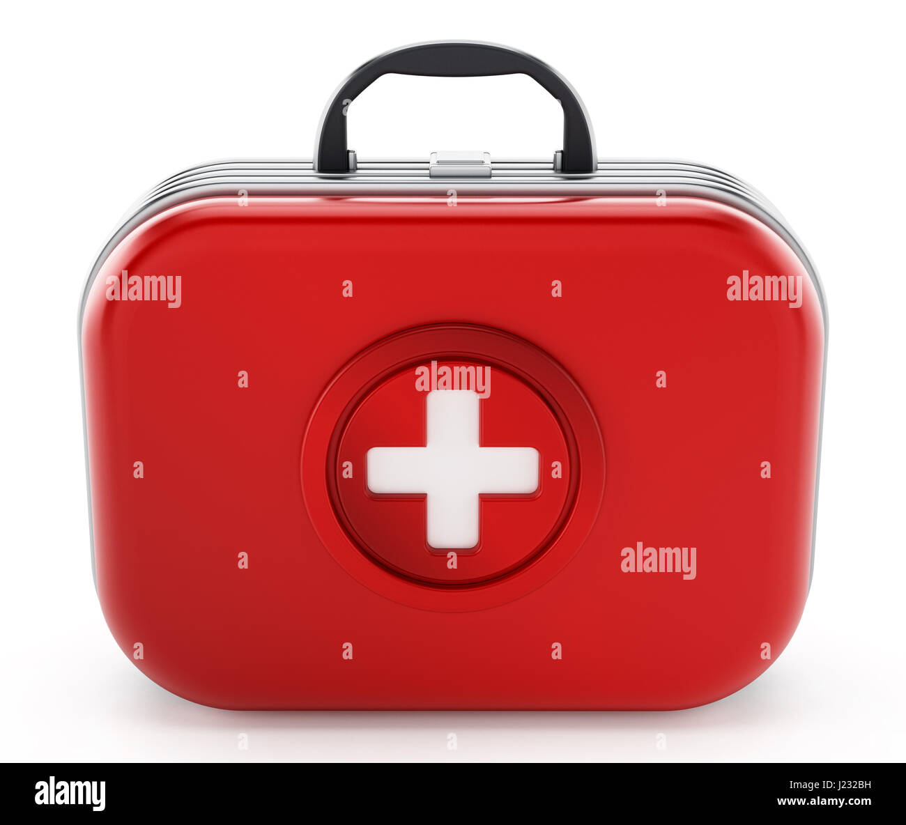 First aid kit isolated on white background. 3D illustration Stock Photo ...