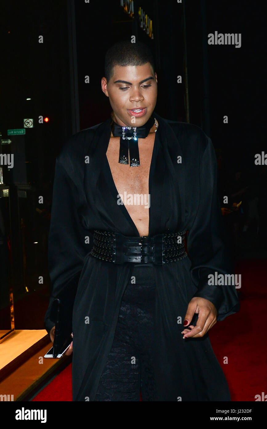 E. J. Johnson attending a Dolce & Gabbana party on Beverly Hills Rodeo ...